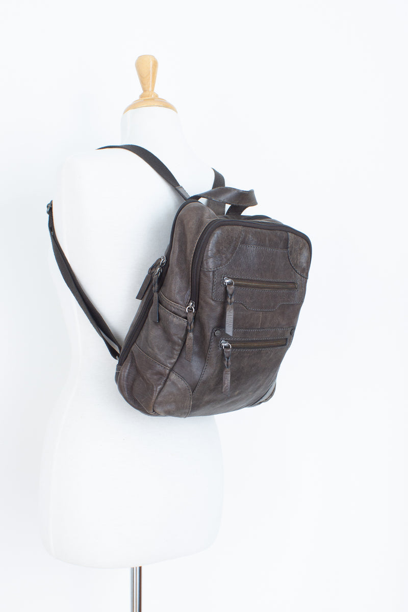 Distressed Brown Leather Backpack - Colorado – MarlowVintage